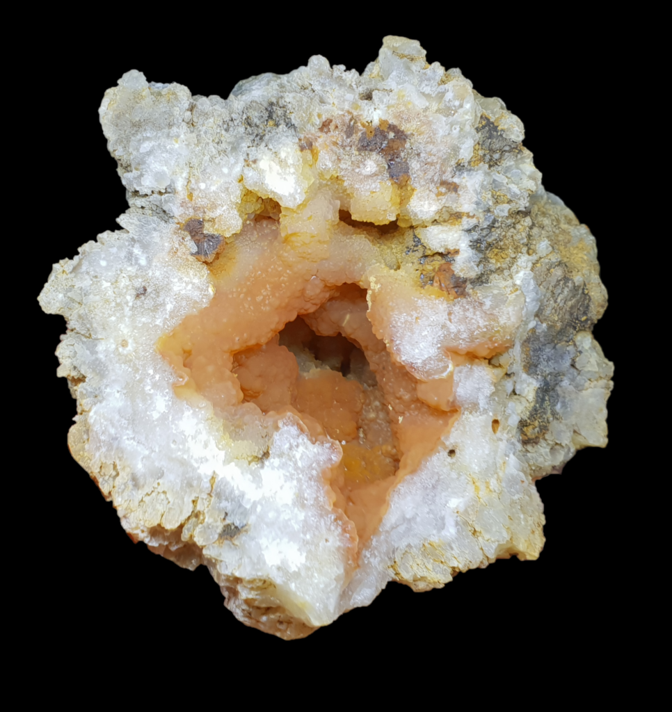 Géode de Quartz/Calcédoine orange – Landes | Géodes Et Minéraux