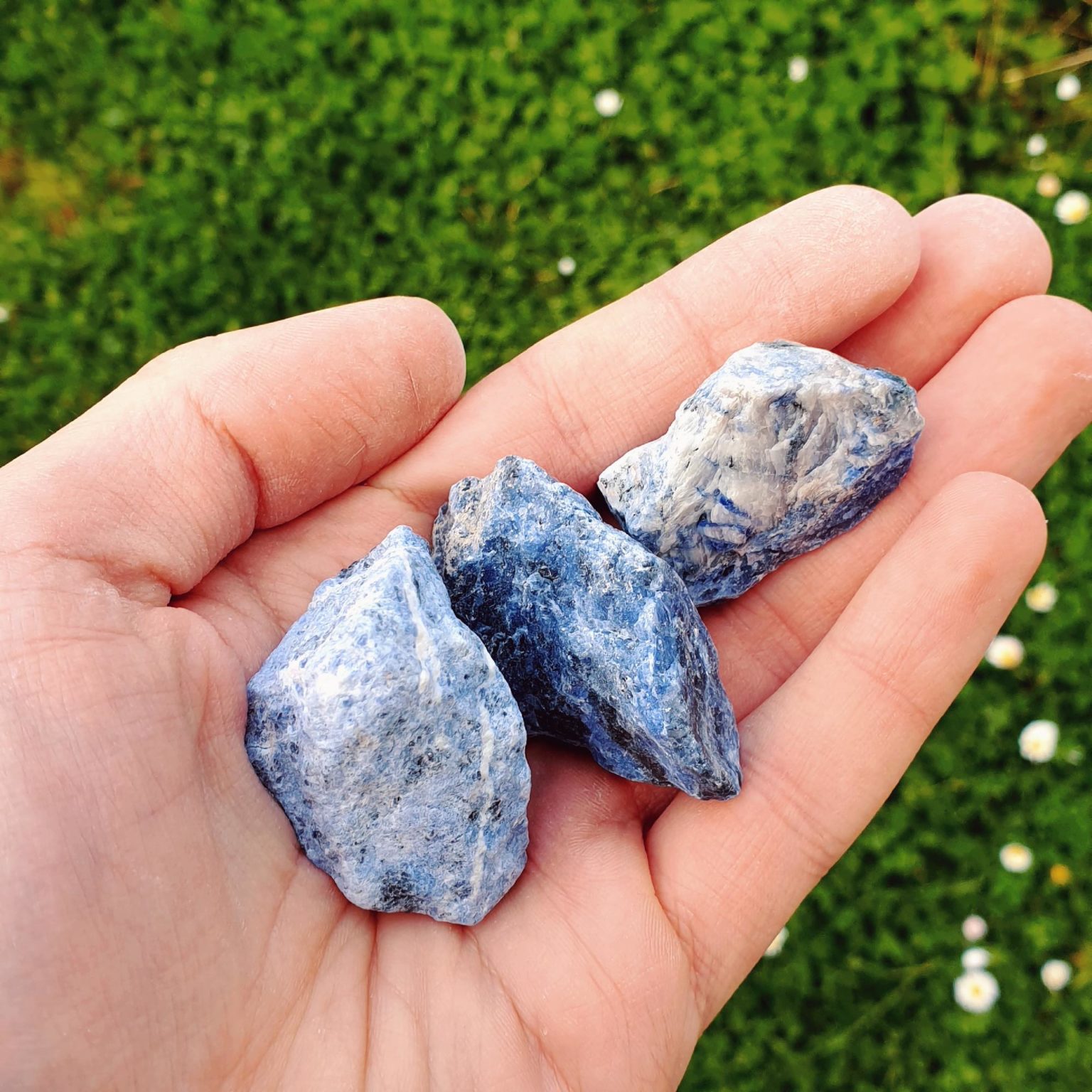 Sodalite Brute Lot de 3 Pierres – Brésil | Géodes Et Minéraux